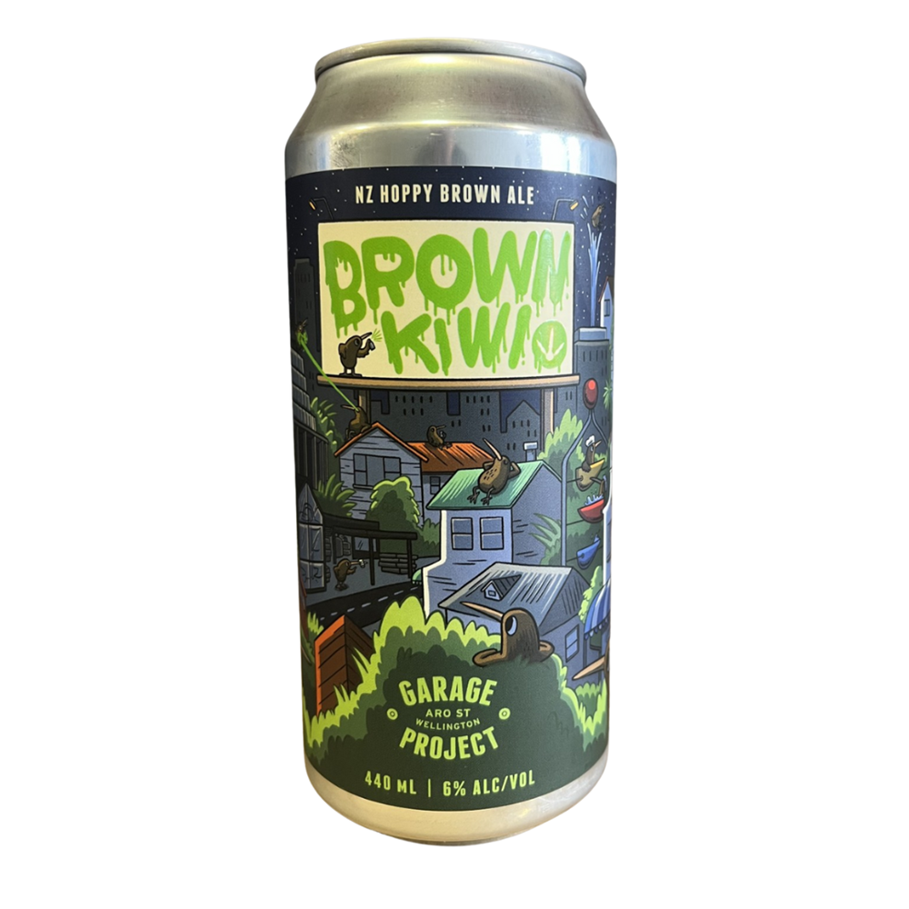 Garage Project Brown Kiwi NZ Hoppy Brown Ale 440mL – Beer and Wine Co
