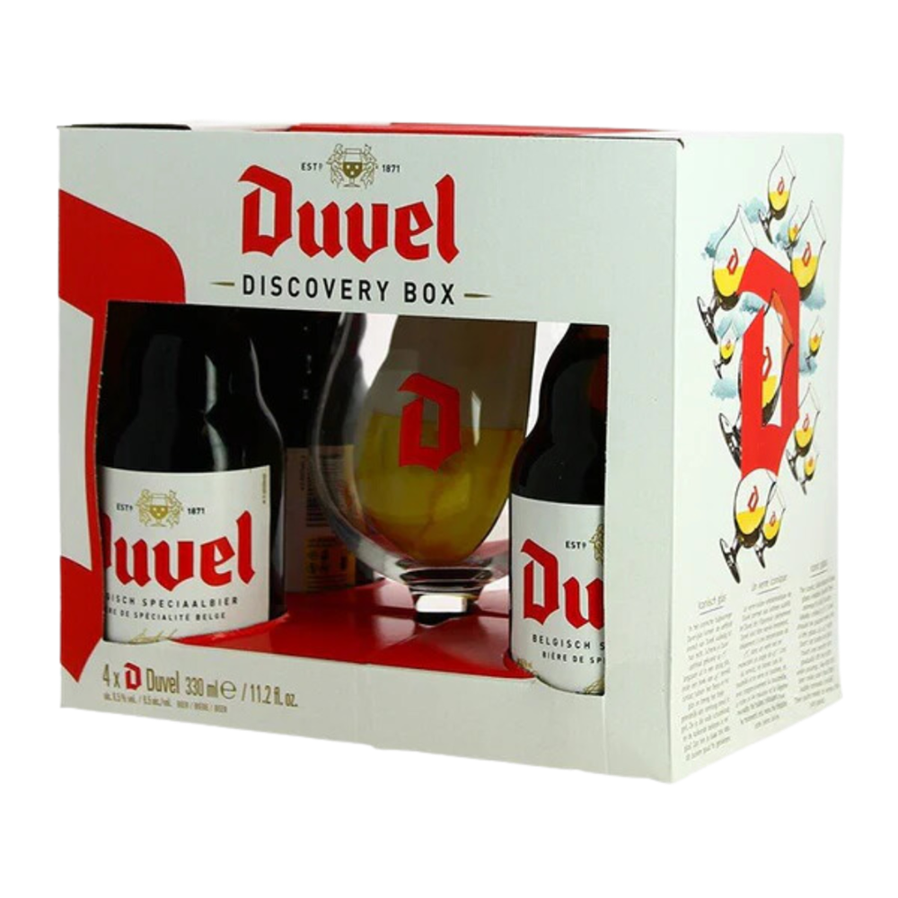 Duvel Gift Pack 4x330mL + Glass – Beer and Wine Co