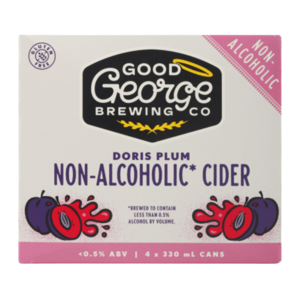 Good George Non Alcoholic Doris Plum Cider 4x330mL – Beer and Wine Co