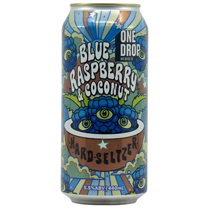 One Drop Brewing Blue Raspberry & Coconut Hard Seltzer 440mL – Beer and ...