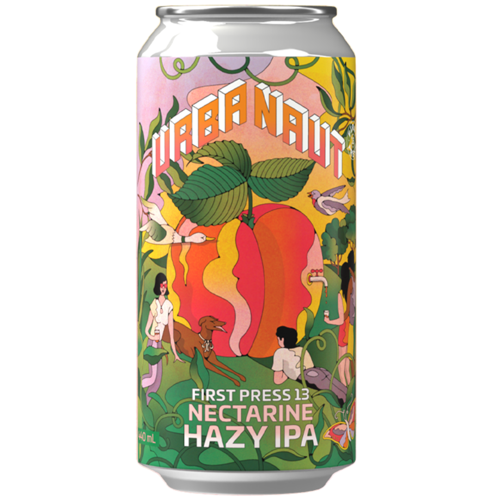 Urbanaut First Press 13 Nectarine Hazy IPA 440mL – Beer and Wine Co