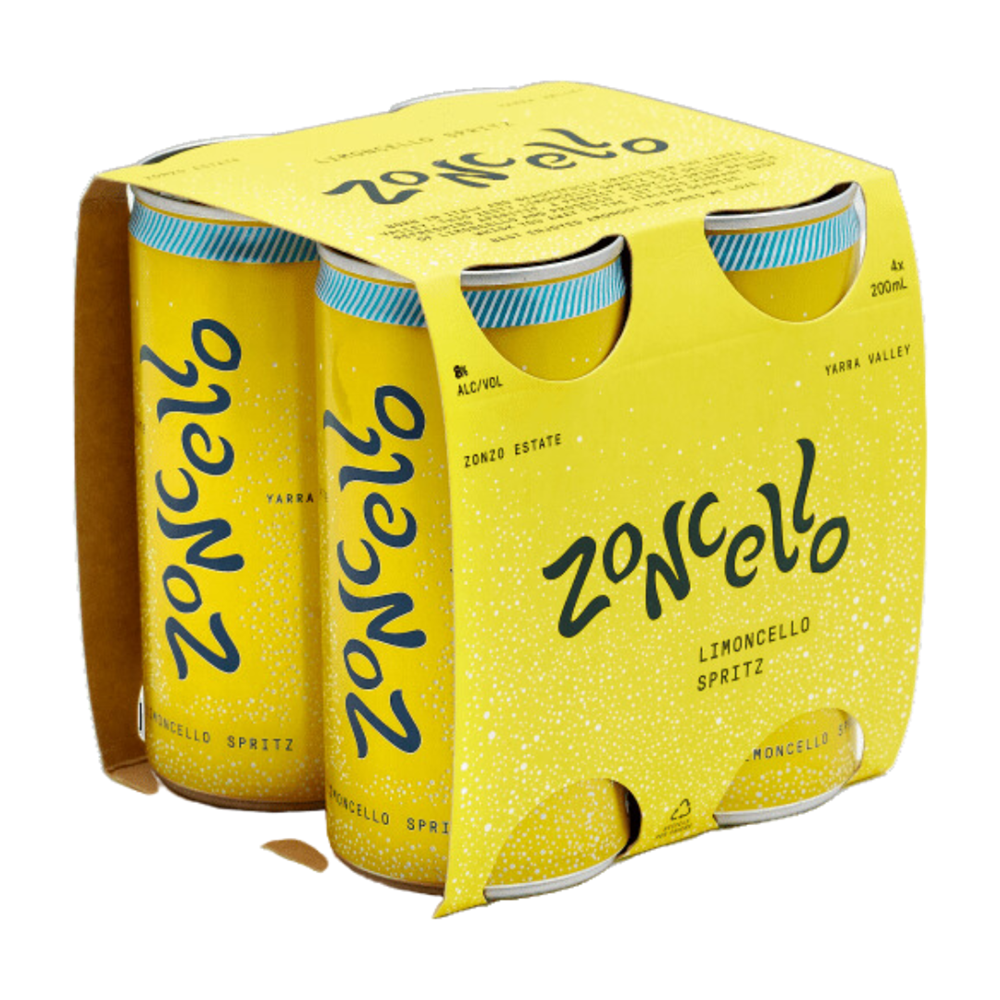 Zonzo Estate Zoncello Limoncello Spritz 4x200mL – Beer and Wine Co