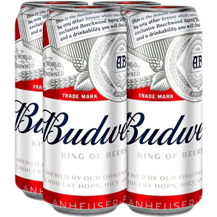 Budweiser 4x440mL – Beer and Wine Co