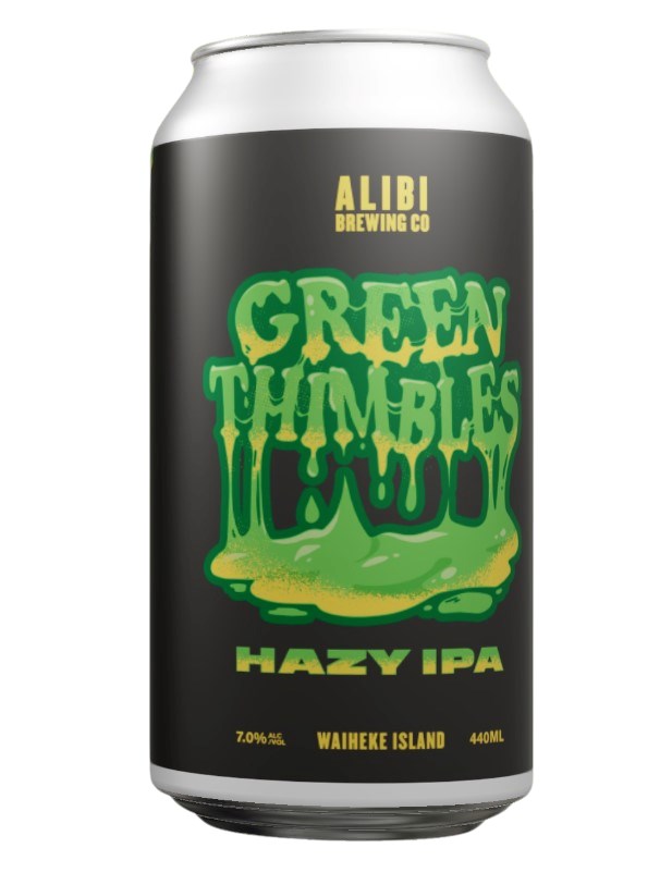 Alibi Brewing Green Thimbles Hazy IPA 440mL – Beer and Wine Co