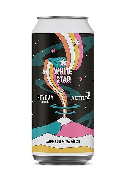 Heyday x Altitude Brewing White Star Jasmine Green Tea Kolsch 440ml ...
